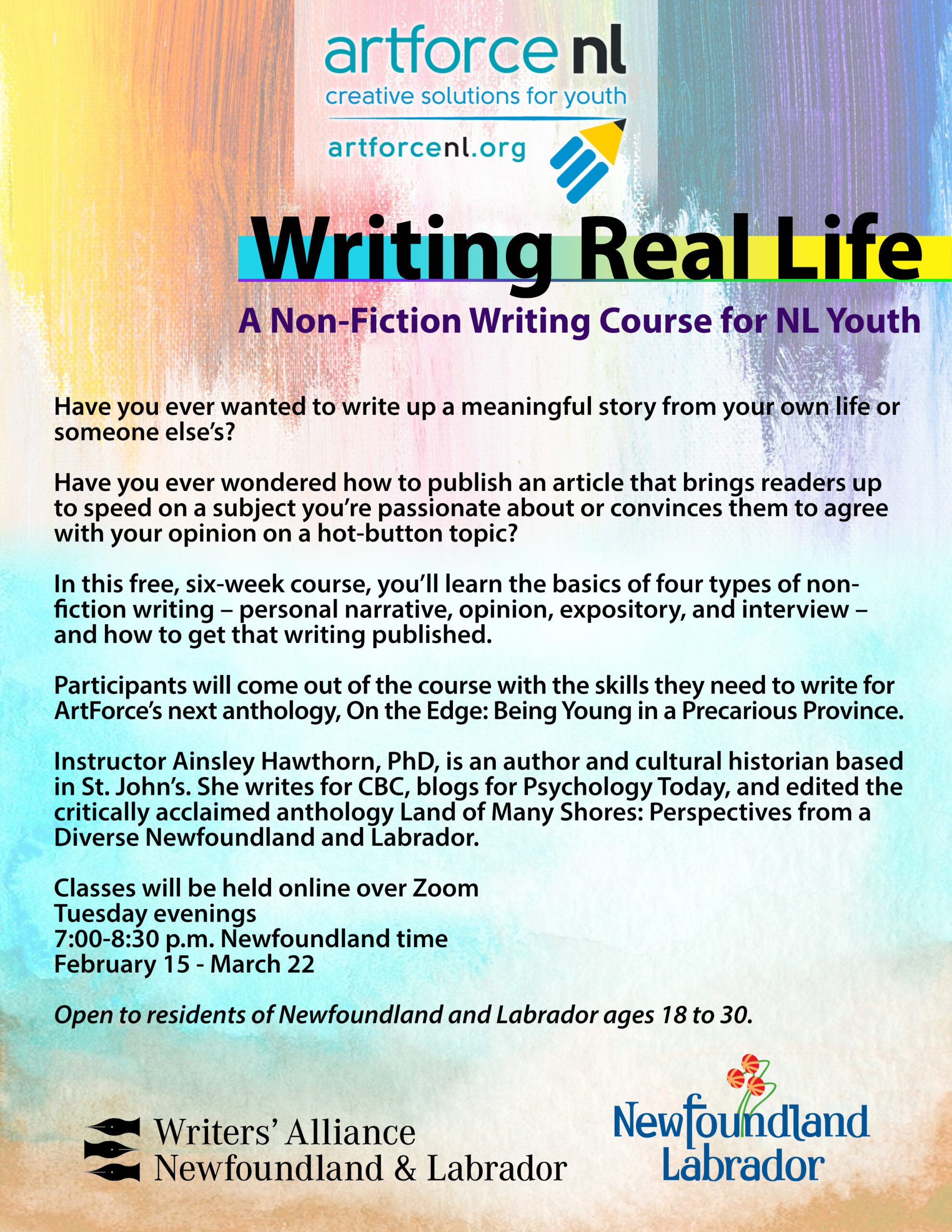 SECOND CLASS: WANL x ArtforceNL’s “Writing Real Life: A Non-Fiction ...